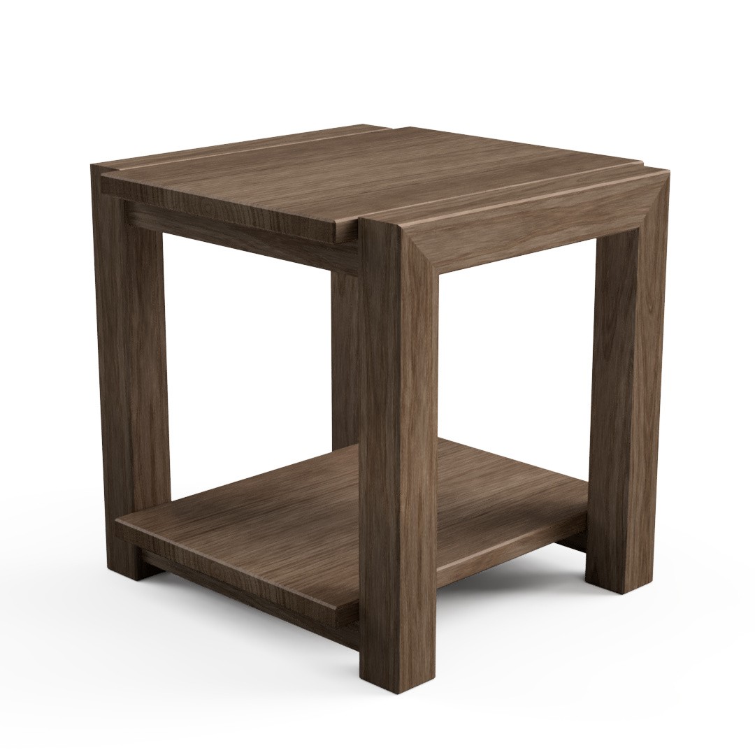 Como Solid Oak Tall Side Table