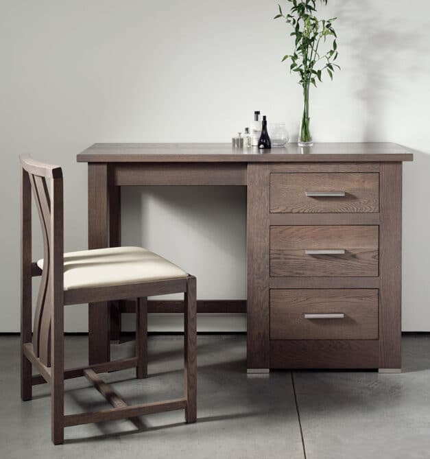 Quercus Solid Oak Single Pedestal Dressing Table