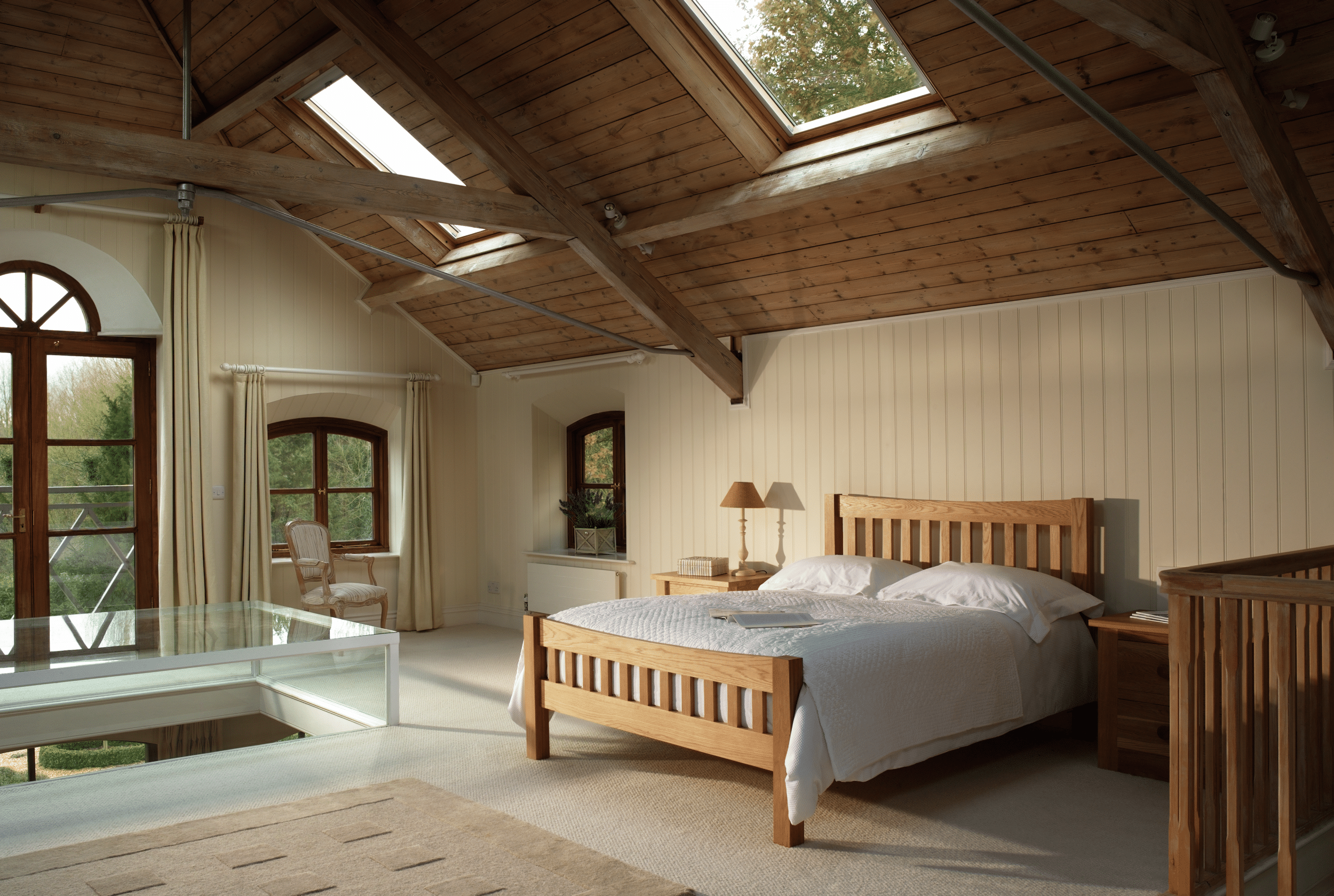 Quercus Solid Oak large 2 drawer bedside table - Con-Tempo Furniture