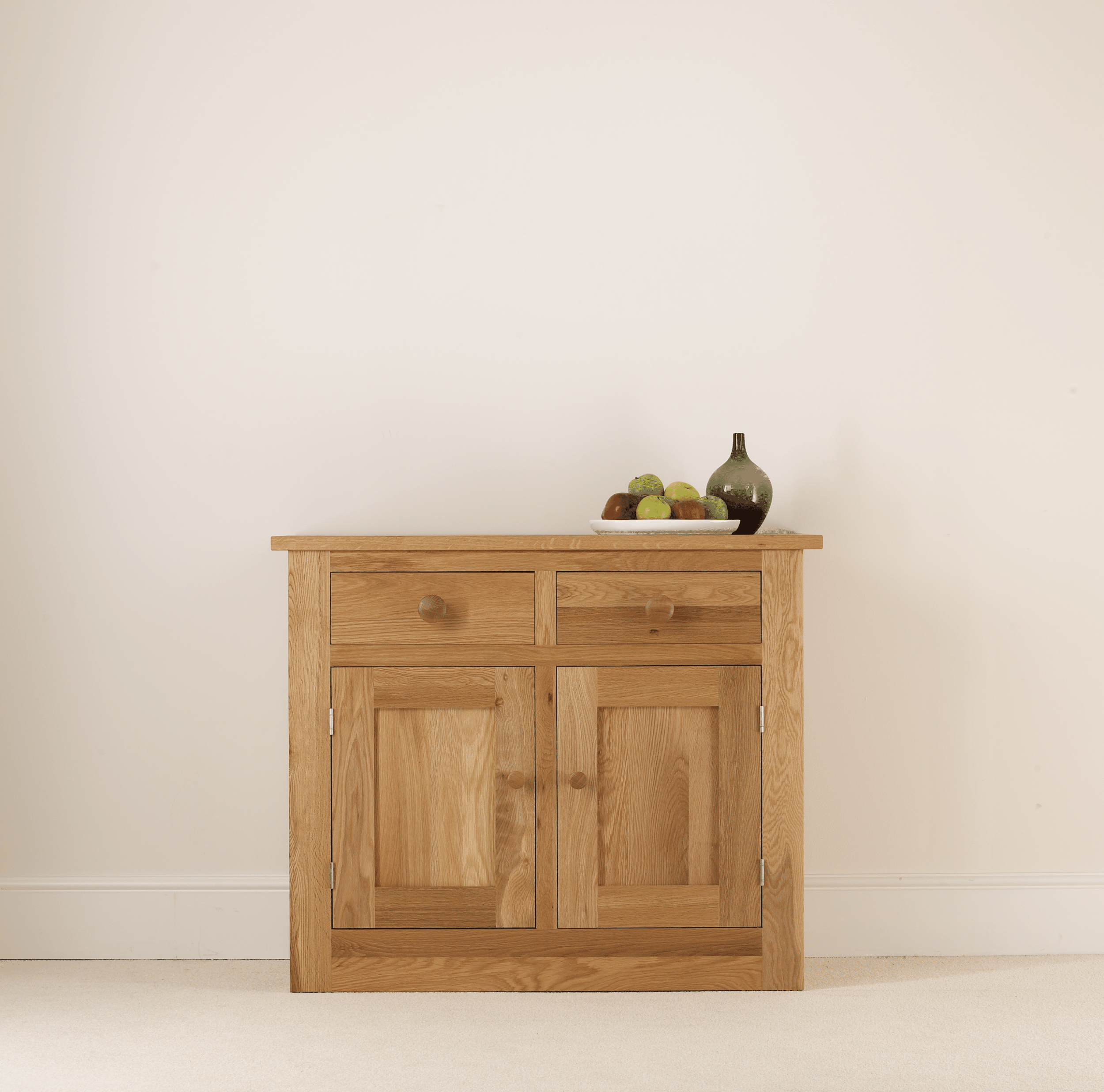 Quercus Solid Oak Sideboard 3 Door & Drawer - Con-Tempo Furniture