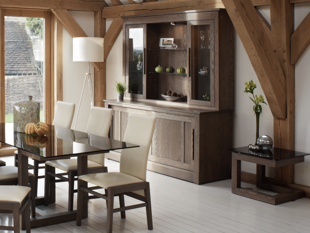 Primo Oak & Glass Console Table 1.2m