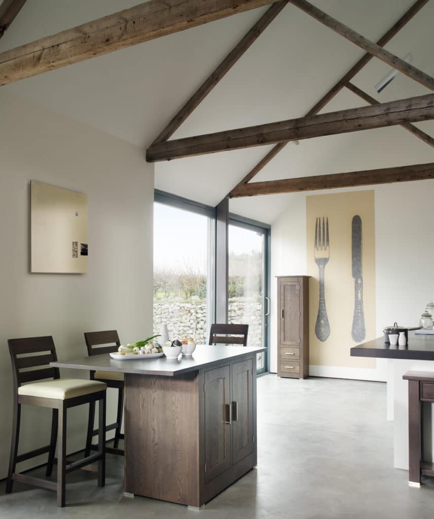 Quercus Solid Oak 2 Bay Breakfast Bar