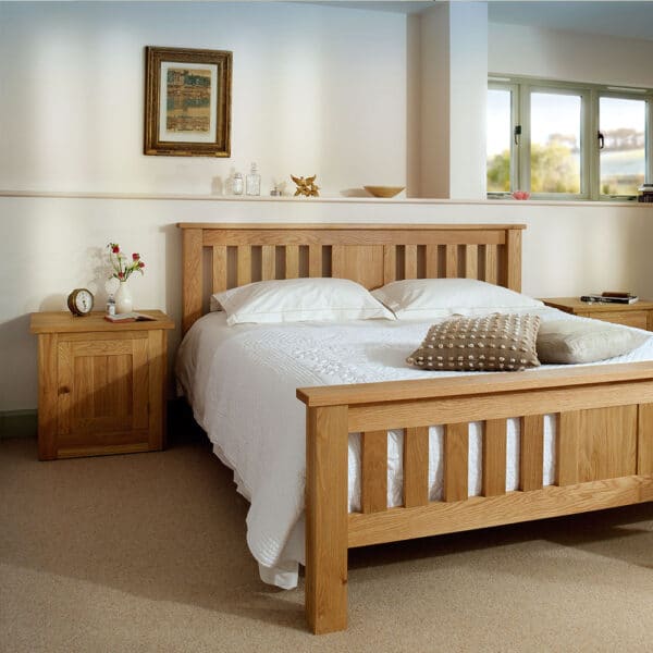 Quercus Solid Oak 5 Drawer Narrow Chest