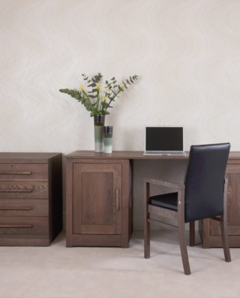 Quercus Oak Double Pedestal Office Desk - Con-Tempo Furniture