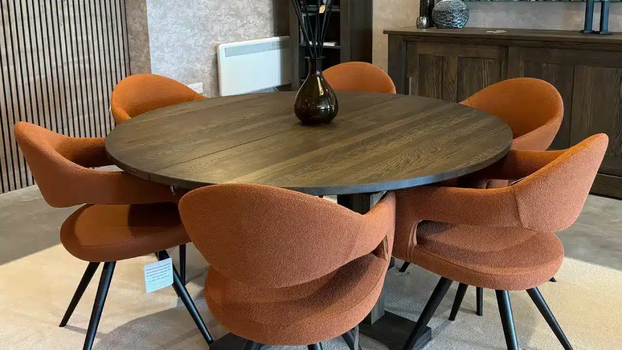 Solid Oak Extendable Round Dining Table - Con-Tempo Furniture